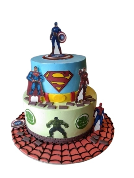 Simple Avengers Cake